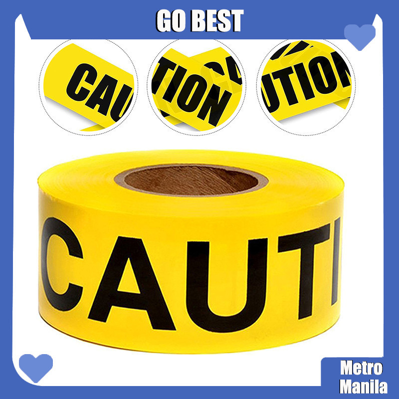 100m/Roll Yellow Caution Tape Police Line Barricade Tape Pe Safety ...