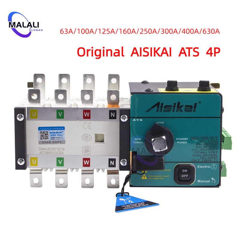 Universal Aisikai 63A 100A 125A 160A 250A 300A 400A 630A 4P ATS Dual ...