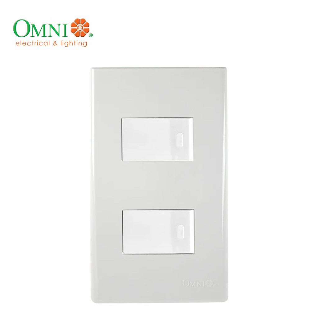 Electriq | Omni 2-Gang 1-Way Switch in Wide Series Plate - WP2-S13 | Shopee Philippines