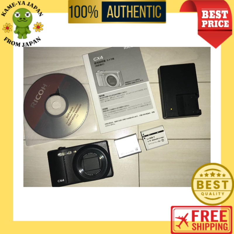 RICOH Digital Camera CX4 Black CX4BK 10 Megapixel Back-Illuminated CMOS ...