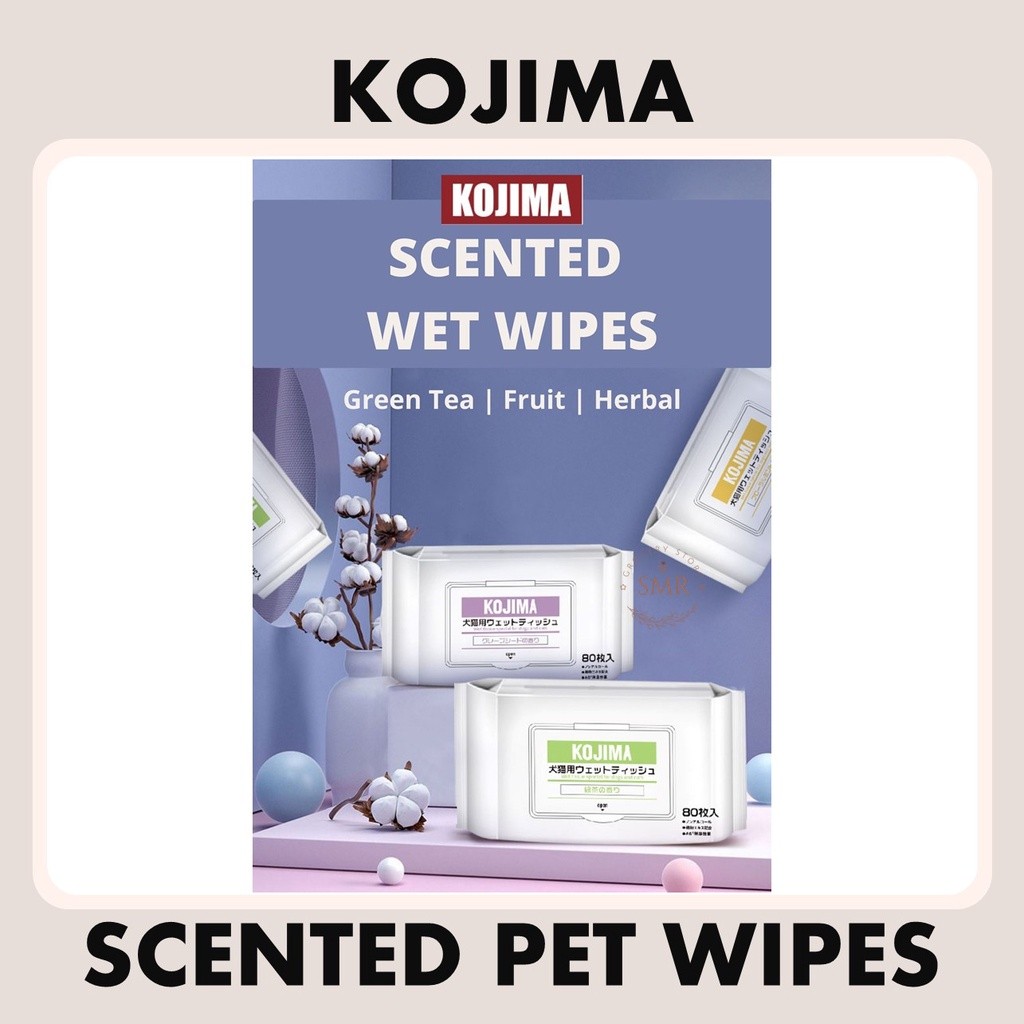 Kojima Japan Full Body Wet Pet Wipes for Pets 80 sheets High Quality ...