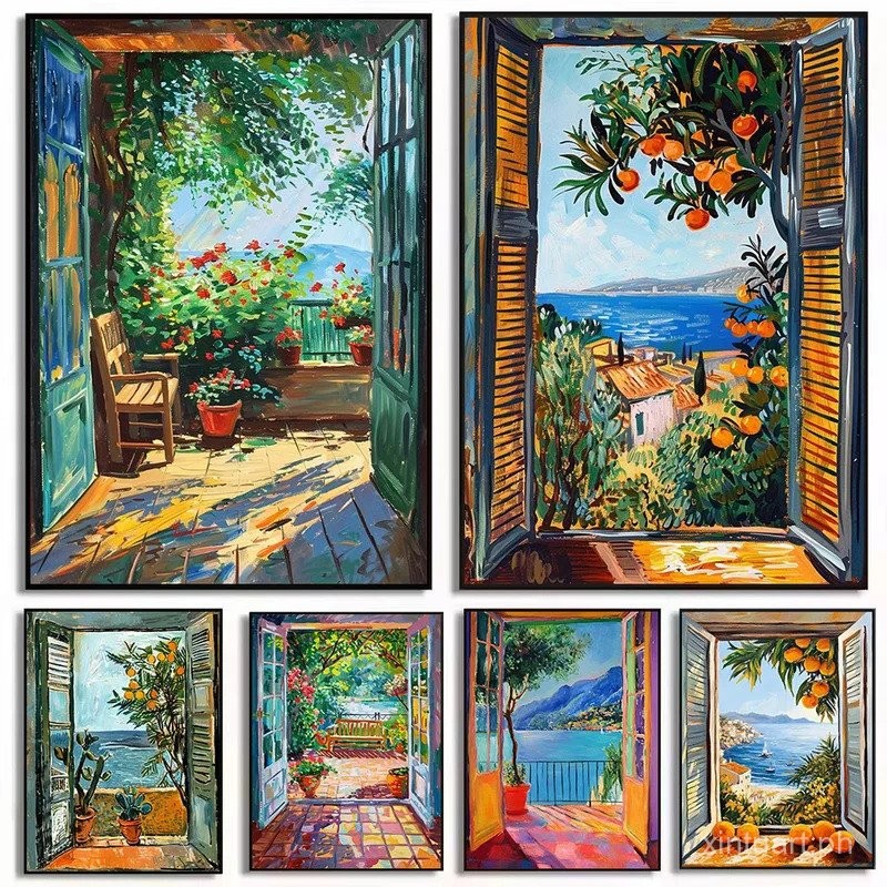 Henri Matisse Open Window Mediterranean Orange Tree Coastal Garden View ...
