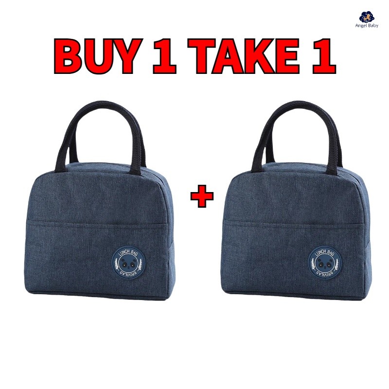 (Buy 1 Take 1) Insulation HOT-COLD Lunch Bag Thick Aluminum Foil Food ...