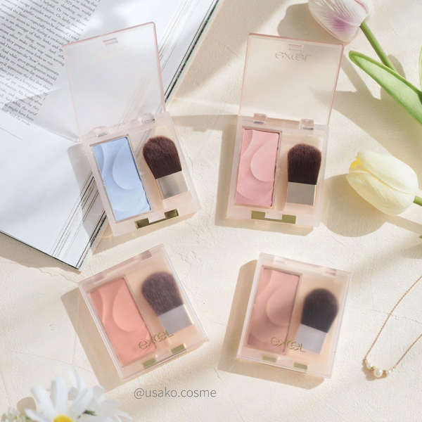 Japan Japan EXCEL Monochrome Blush High Gloss Shadow Powder Contouring ...