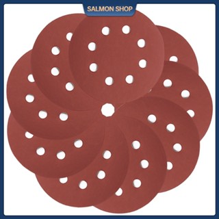 COD 100pcs 5inch 120/240/320 Grit Round Sandpaper 8 Hole Sanding Discs ...