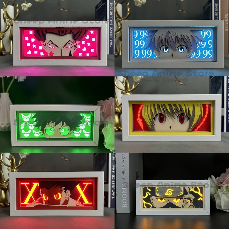Killua Zoldyck and Illumi Zoldyck 3D Anime LED Light Box Uchiha Itachi ...
