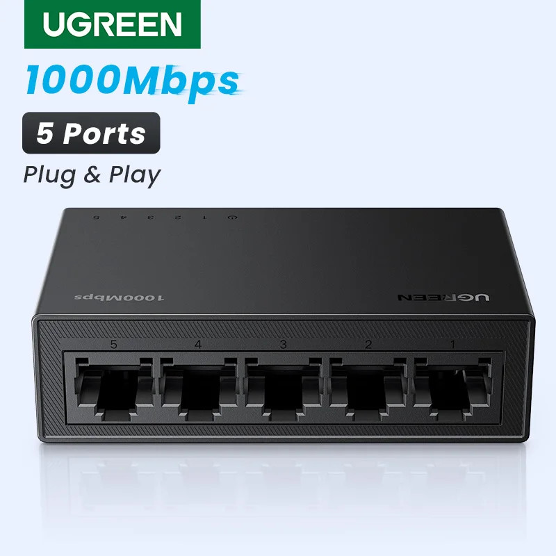 UGREEN Ethernet Switch 1000Mbps Mini Network Expension 5Ports All ...