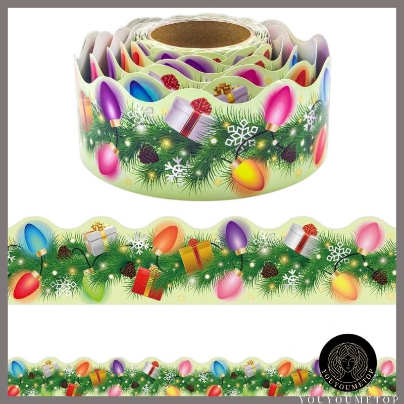 YOUYO Christmas Border Trim Colorful Bulletin Board Border for ...