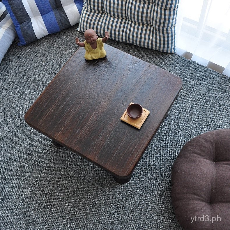 Japanese Style Paulownia Wood Small Square Table Simple Tatami Bay ...