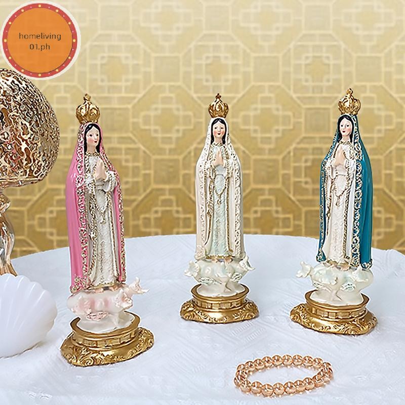 homeliving01 Blessed Virgin Mary Our Lady Of Fatima Statue Figurine For ...