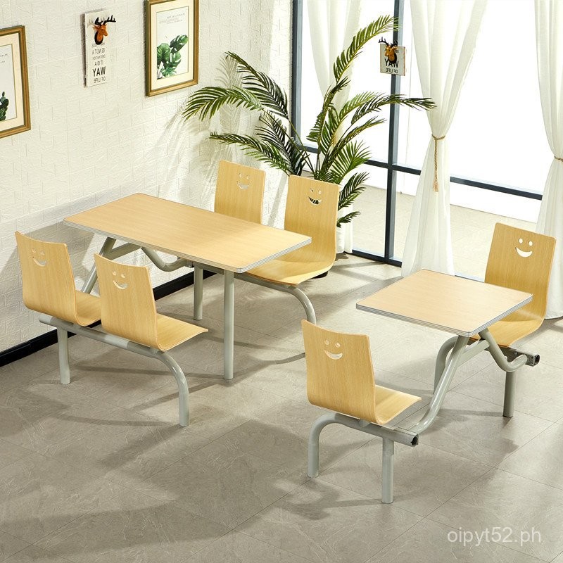 99CH Canteen Table & Chair Staff Dining Hall Stainless Steel One-Piece ...