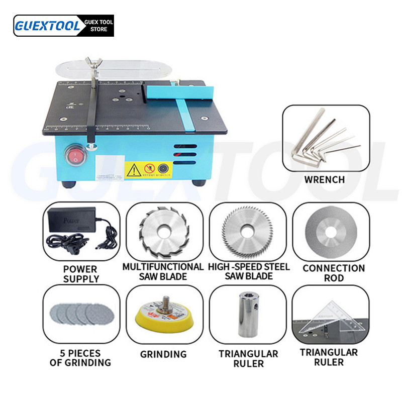 Multifunctional Mini Table Saw Electric Bench Saw DIY Hobby Model ...