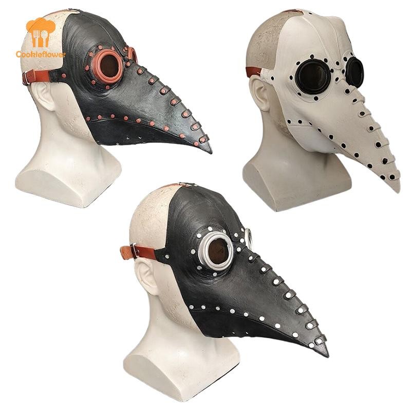CKFR Steampunk Plague Doctor Mask Long Nose Bird Beak Leather Masks ...