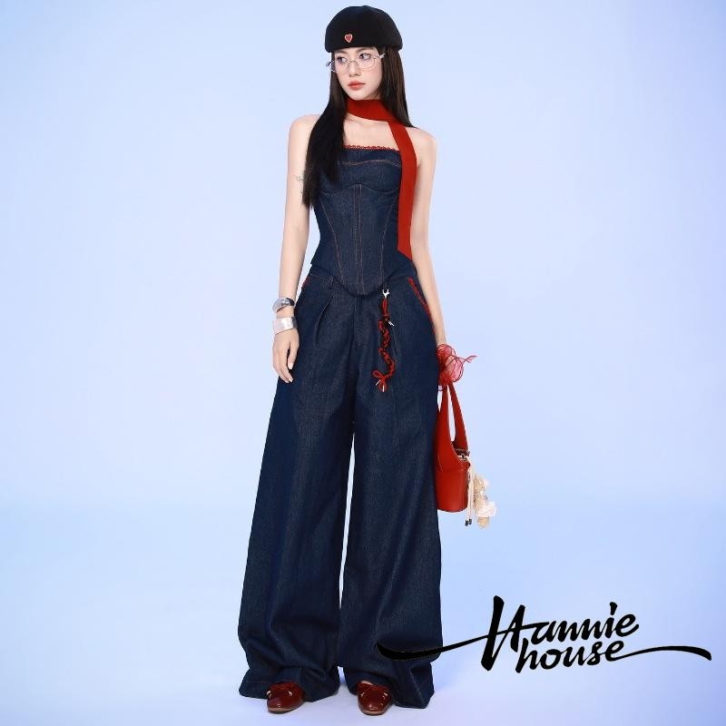 HANNIE House- Women´s Strapless Cross Tie-up Back Denim Tube Tops Or ...