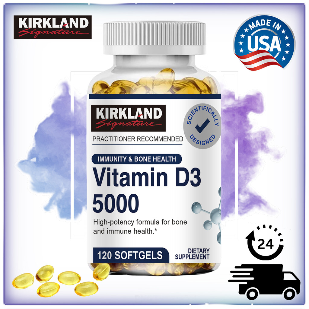 KIRK--LAND High Potency Vitamin D3 with 5000iu for Immune Support, Bone ...