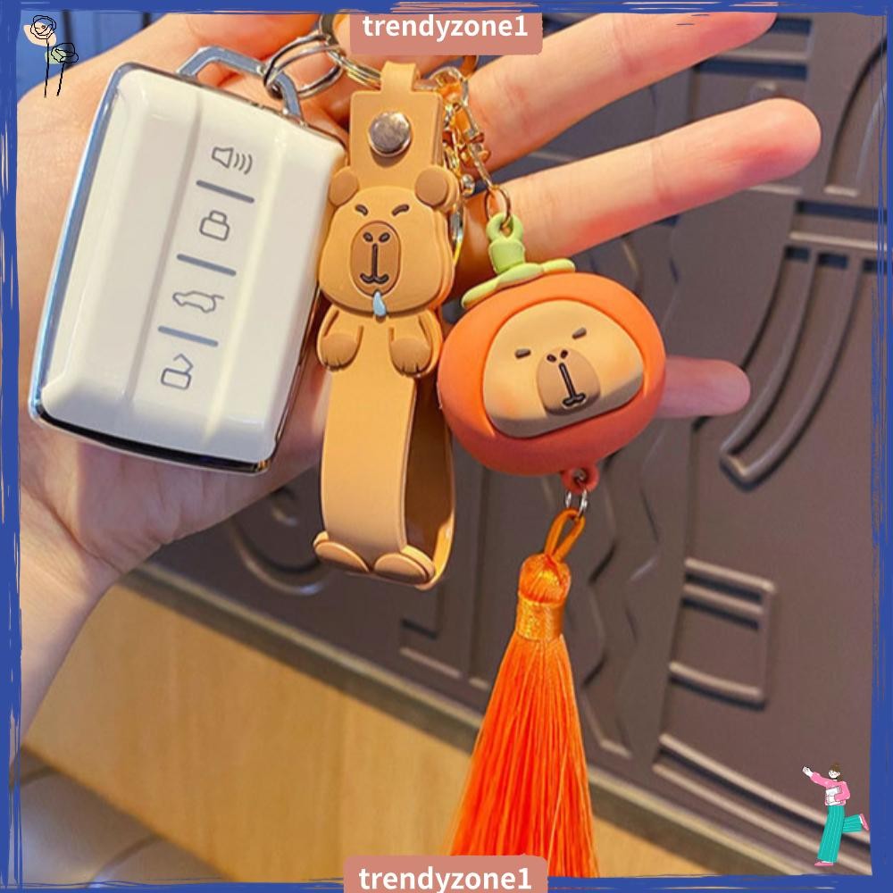 TRENDYZONE1 Capybara Keychain, Tassel Guinea Pig Simulation Capibara ...