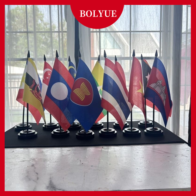 Table Flag Set Asean 12 Pieces Of All Nations Southeast Asian Countries ...