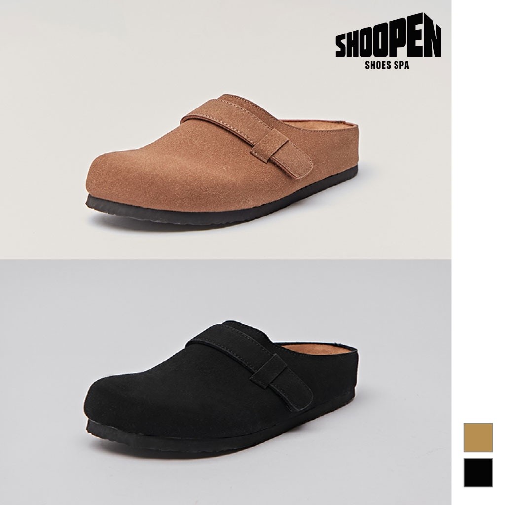 JF1 [SHOOPEN] Cozy Suede Clog Shoes For Men | Shopee Philippines