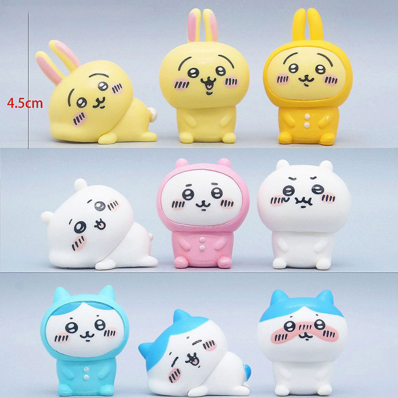 Chiikawa Kawaii Animation Model Ornaments Cartoon Usagi Hachiware ...