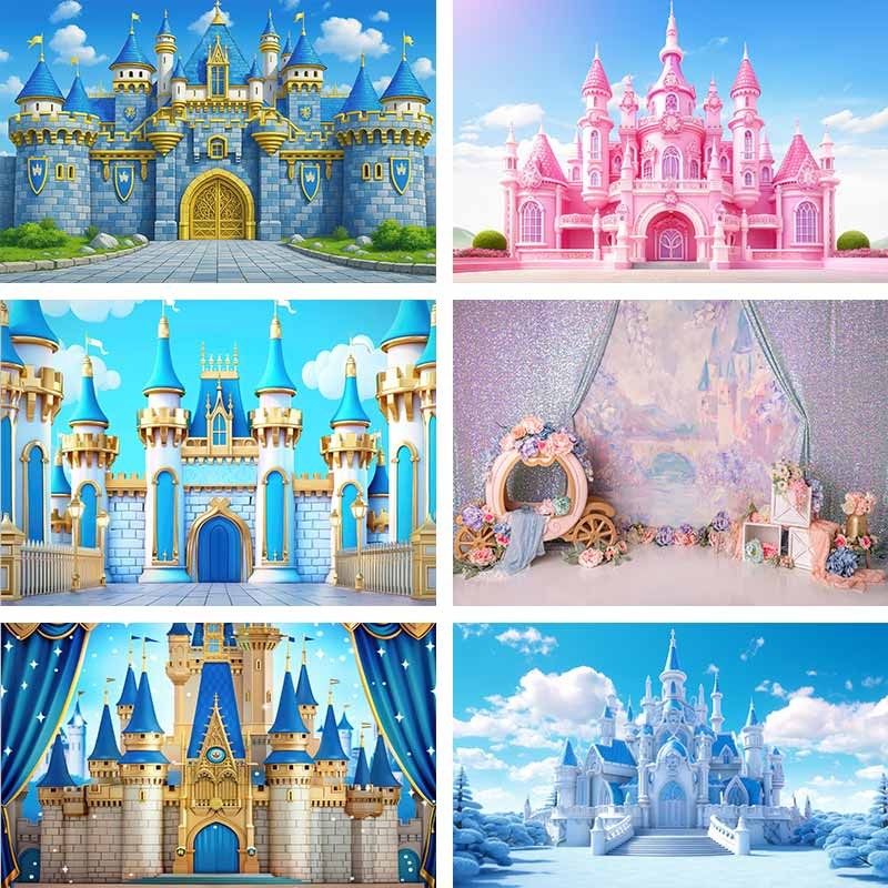 Princess Prince Birthday Backdrop Photography Baby Shower Kids Children ...