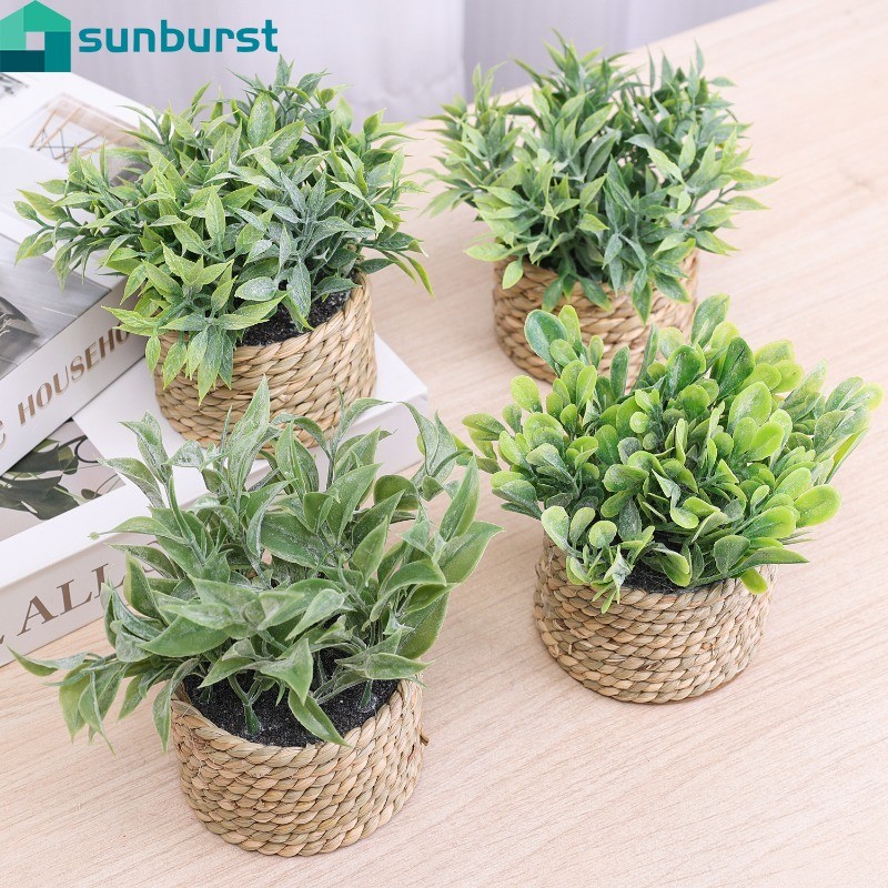 Simulation Green Small Grass Potted Plant - Home Decor - Artificial ...