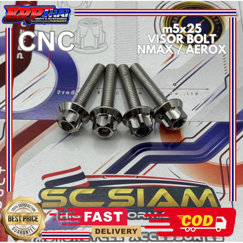 SC CIAM CNC VISOR BOLT / WINDSHIELD BOLT m5x25 FOR NMAX / AEROX ( SOLD PER PC ) | Shopee Philippines