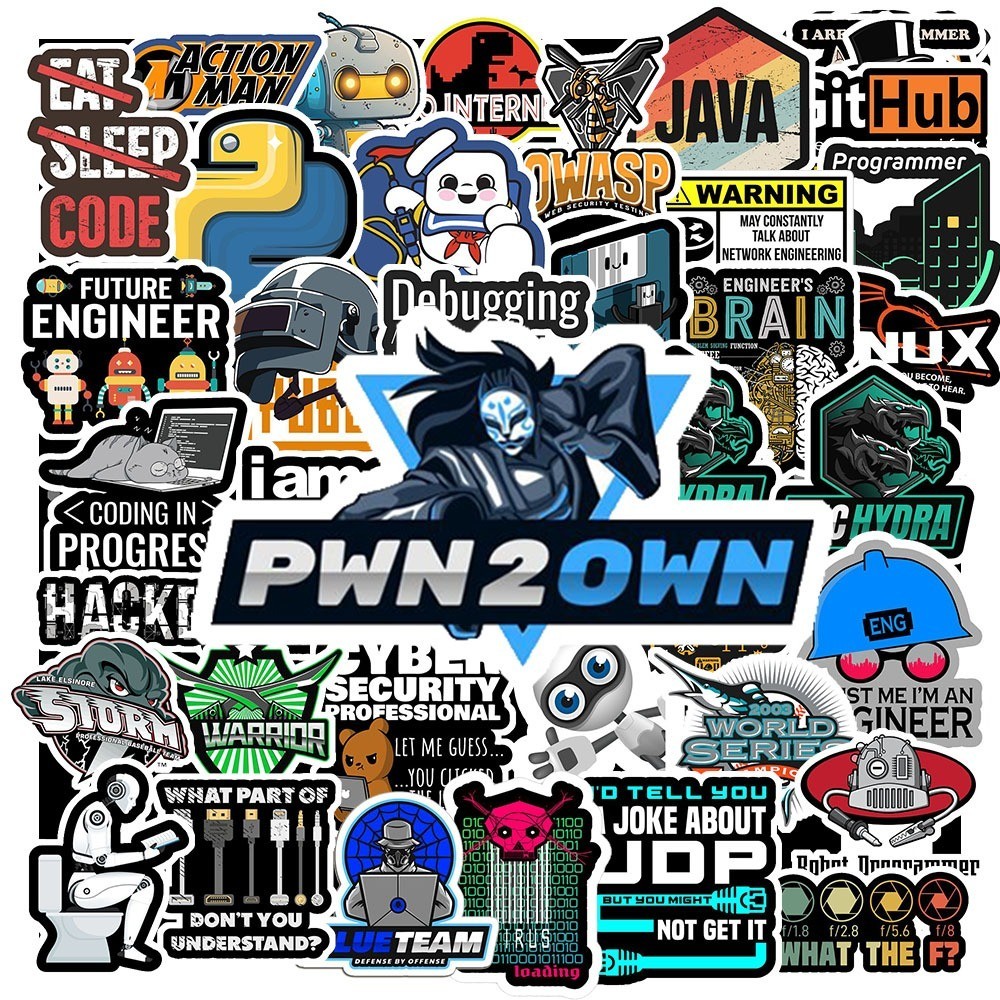 Set of 50 waterproof Developer Stickers, cheap Coder Stickers ...
