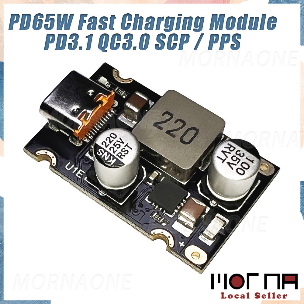 PD65W Fast Charging Module DC 12~30V PD3.1 QC3.0 SCP / PPS Type-C ...