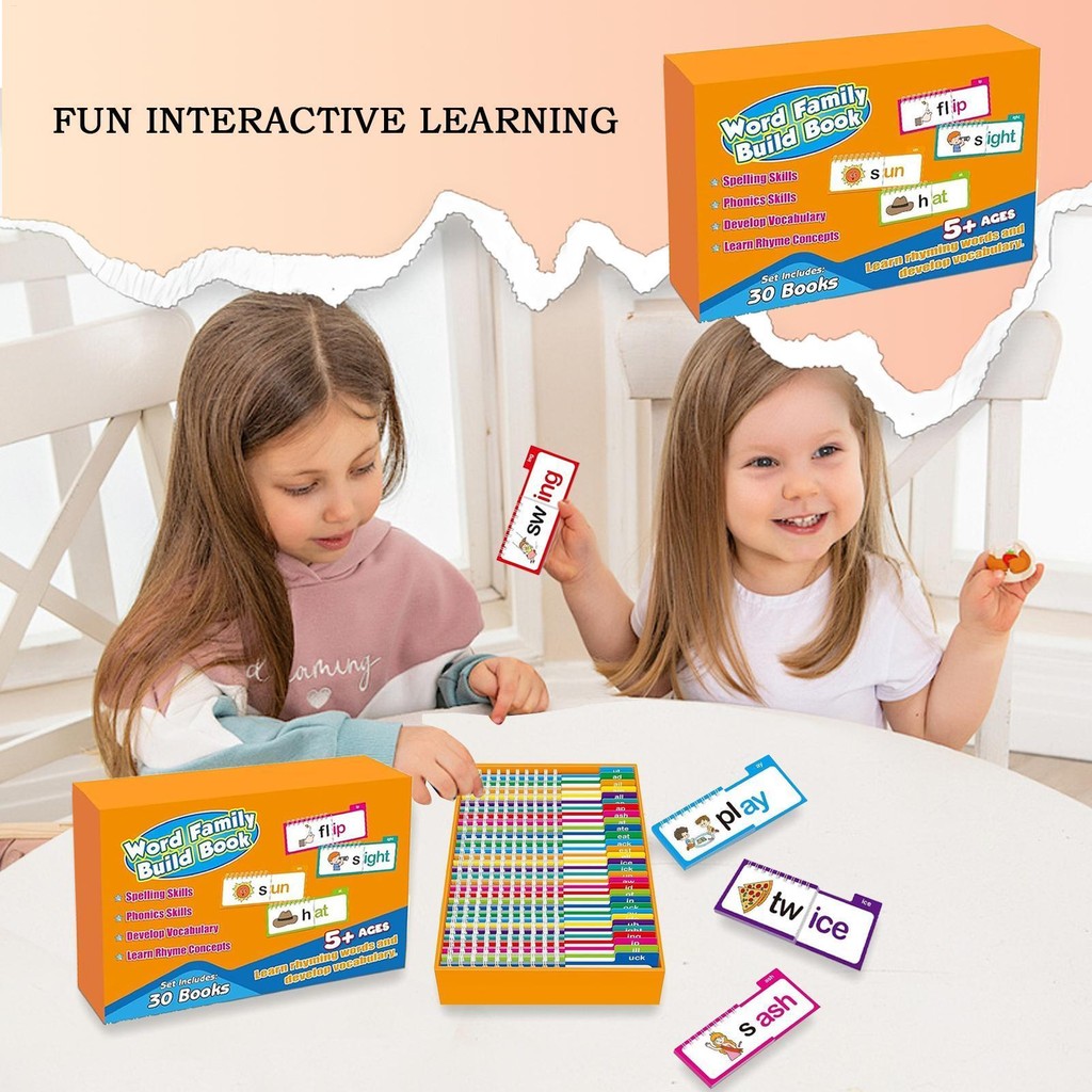 30 Read Rhyme Flip Books Word Family Spirals Flip Books Interactive ...