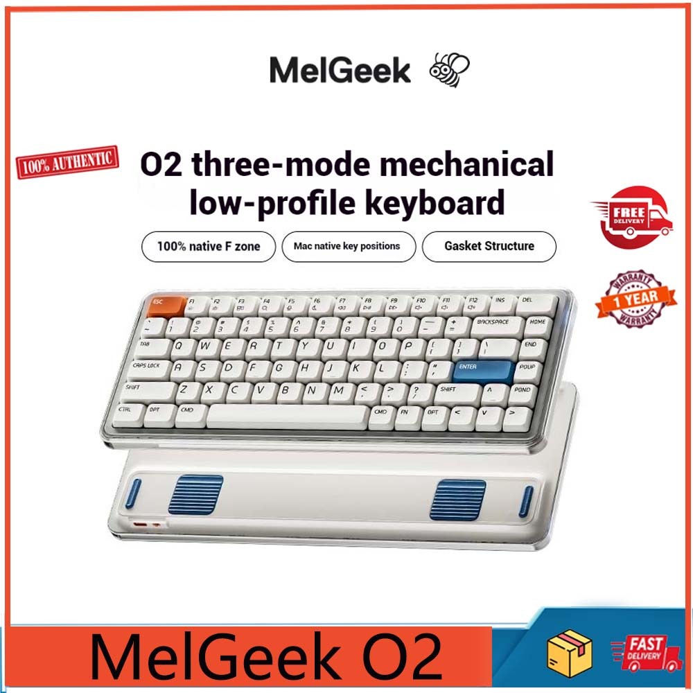 MelGeek O2 wireless three mode mechanical Kaihua dwarf axis GASKET ...