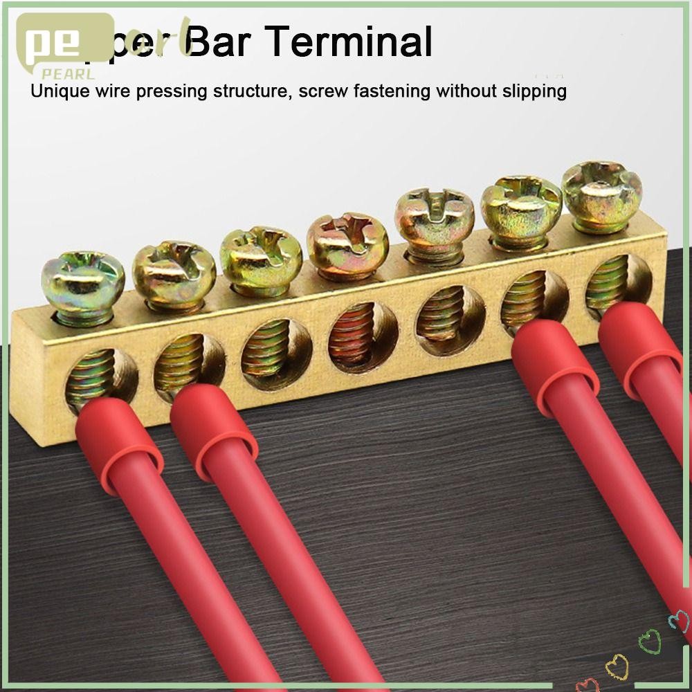 PEALIR Copper Bar Terminal, Copper With Hole Screw Wire Connector ...