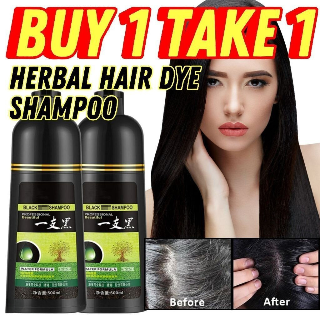 Original Herbal Hair Dye Shampoo White Hair into Black Hair Blackening ...