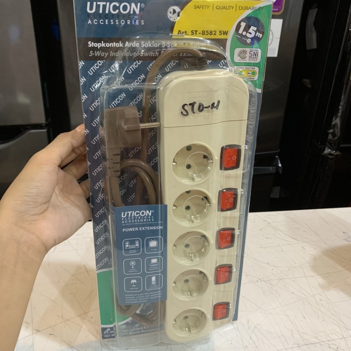 UTICON ST-8582 SW 5 HOLE SWITCH GROUND STOP CONTACT | Shopee Philippines