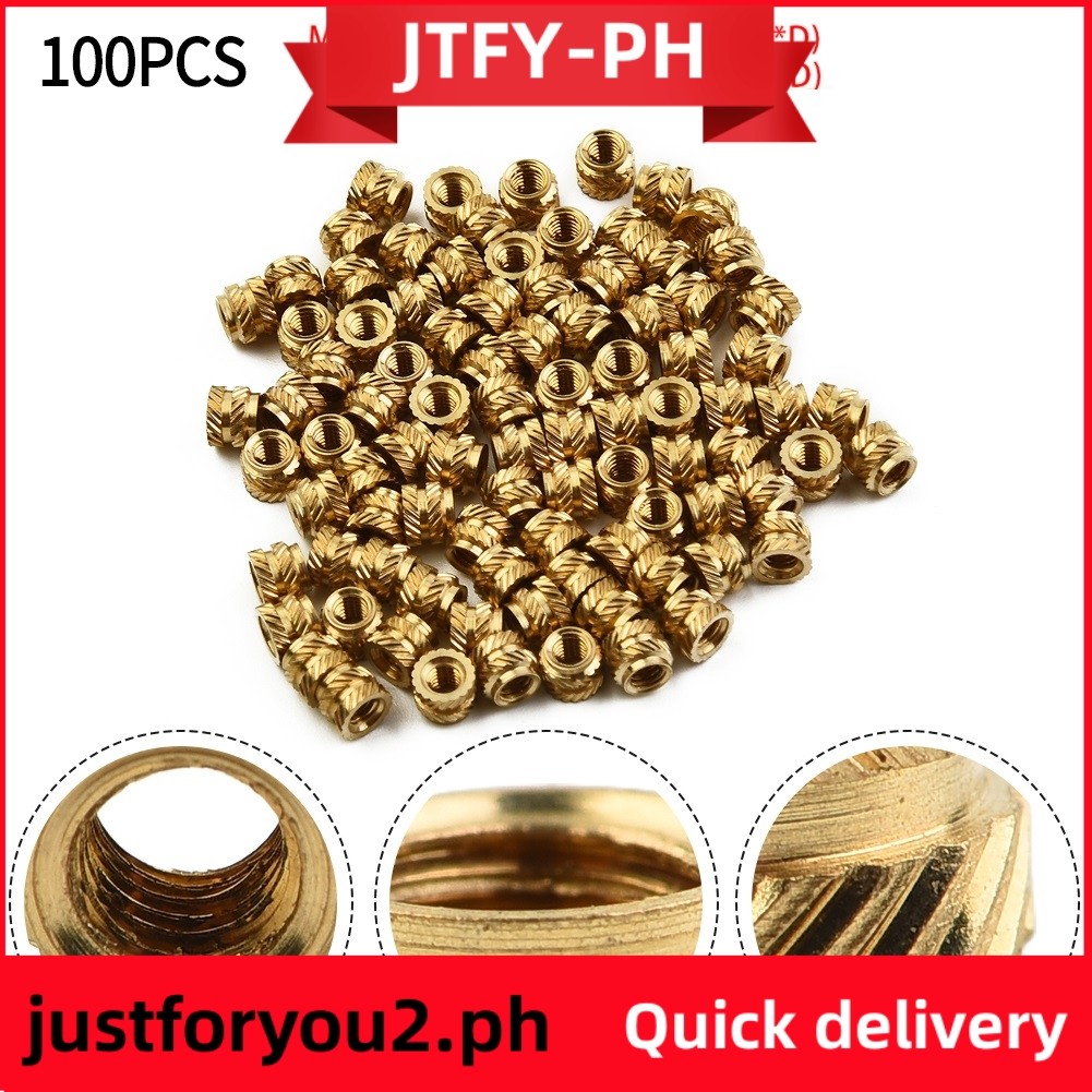 Fast ship ️100PCS Threaded Insert Self-clinching Nut Brass Internal ...