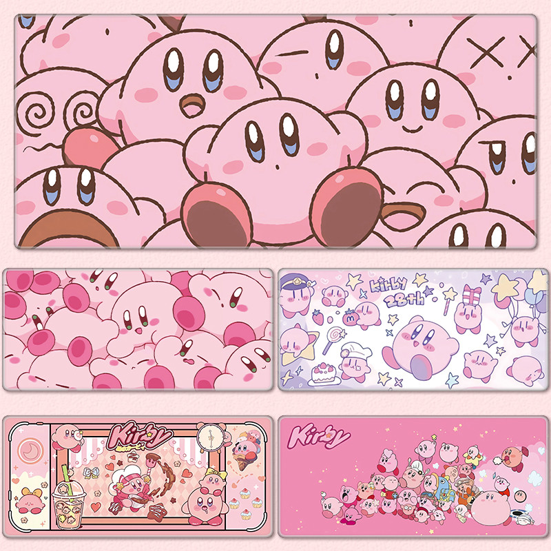 Kirby Mouse Pad Large Girl Cute Game Keyboard Pads XXL Pink Cartoon ...
