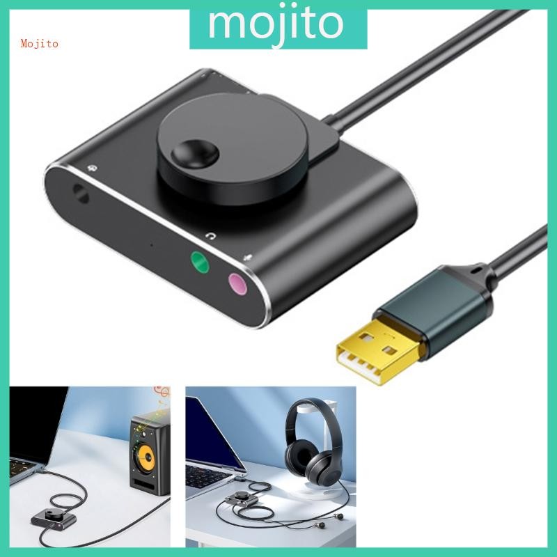 Mojito USB Soundcard External USB Sound Card With Volumes Control USB ...