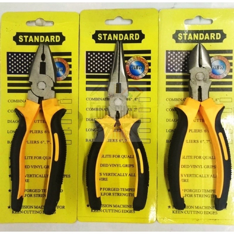 6" 8"STANDARD PLIERS CUTTER LONGNOSECombinations8"Pliers | Shopee ...