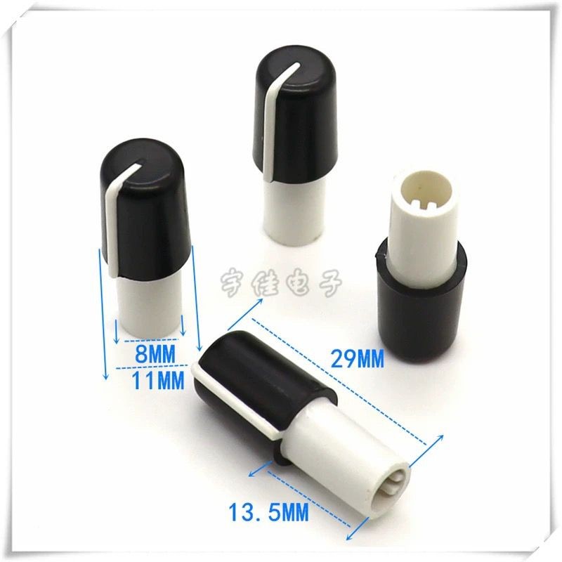 11 x 29MM Plastic Knob Cap Half-Axis Potentiometer Knob Cap D-Handle ...