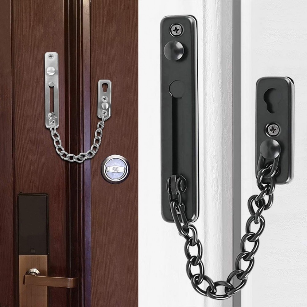 Sliding Door Security Chain Guard with Nickel Brass Plating Screws ...