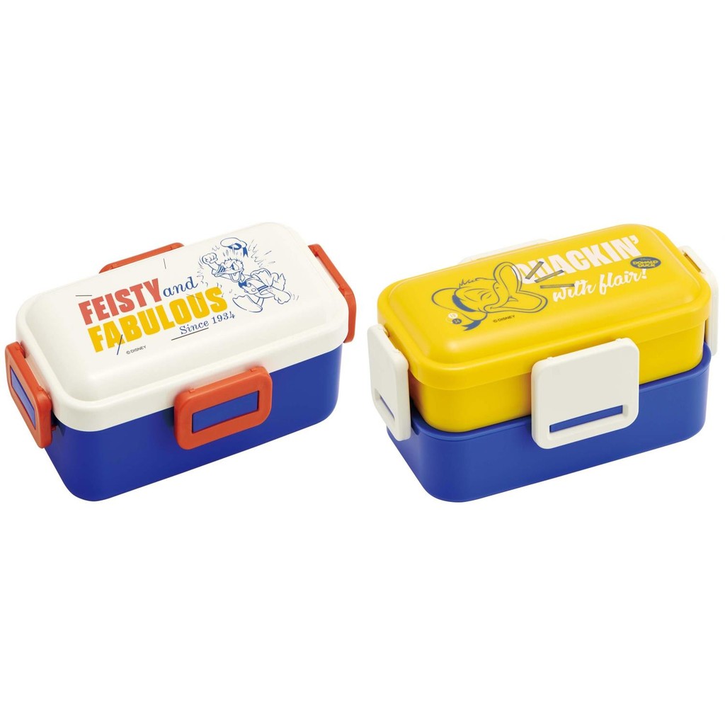Skater Bento Box 2 Tiers 600ml for Women Antibacterial Fluffy Dome Lid Made in Japan Disney ...