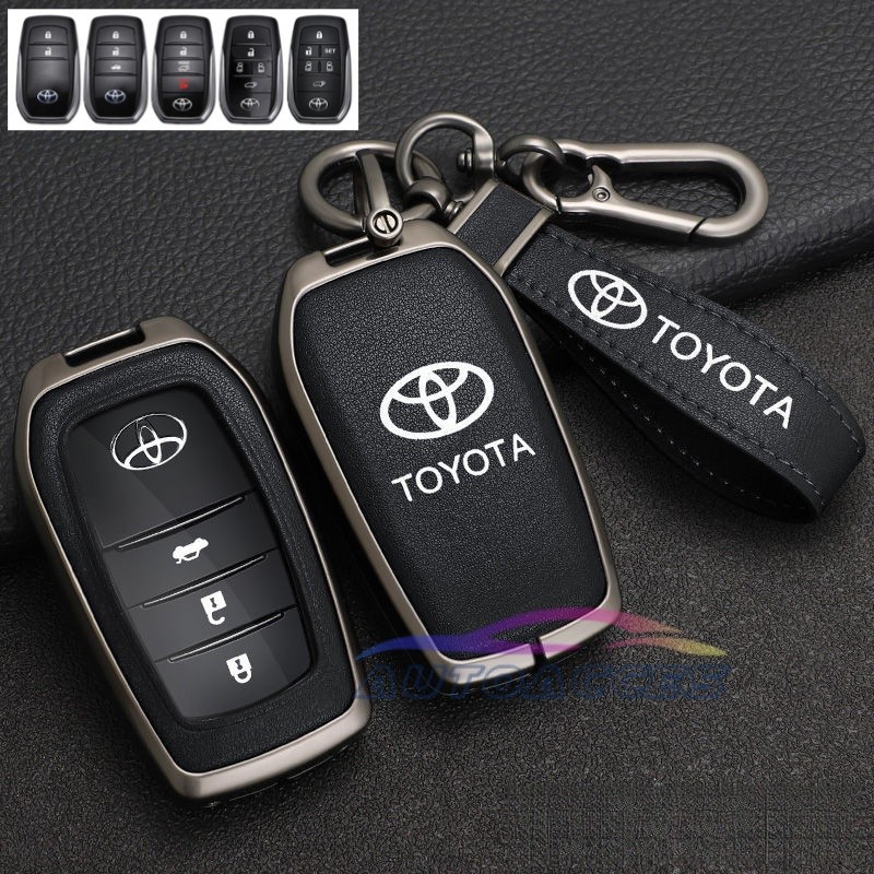 Zinc Alloy+Leather Car Key Cover Keybox for Toyota Alphard Vellfire 86 ...