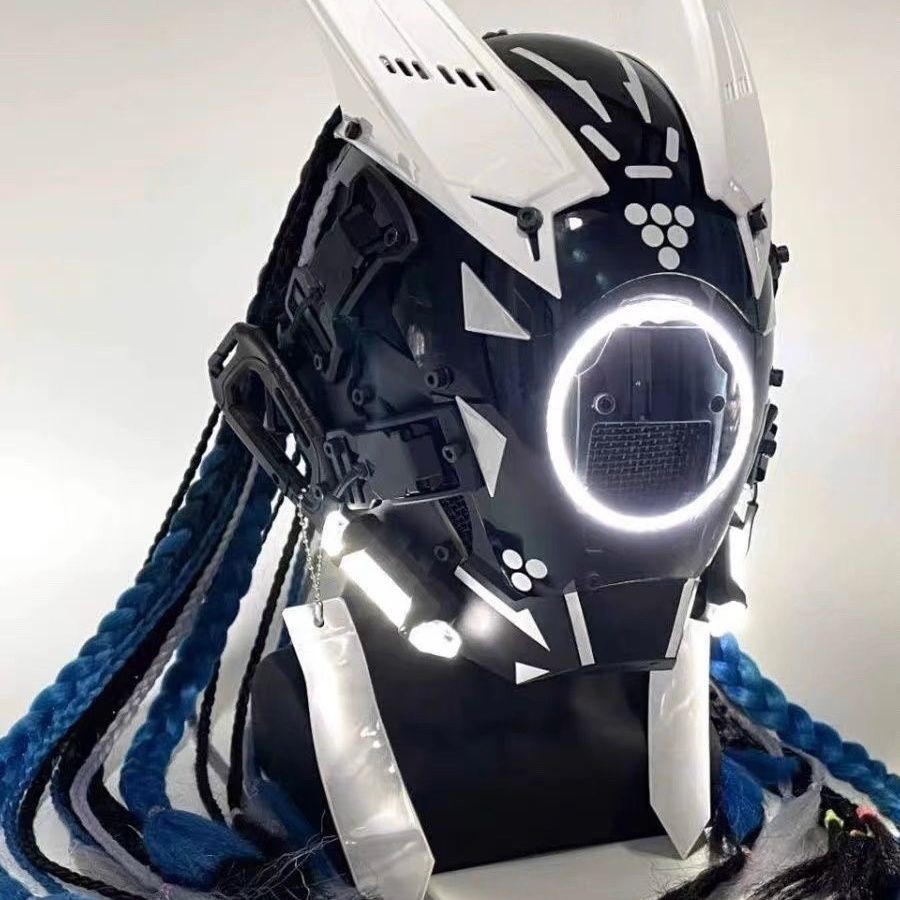 Cyberpunk Mechanical Props Helmet Predator cosplay Mask Functional ...