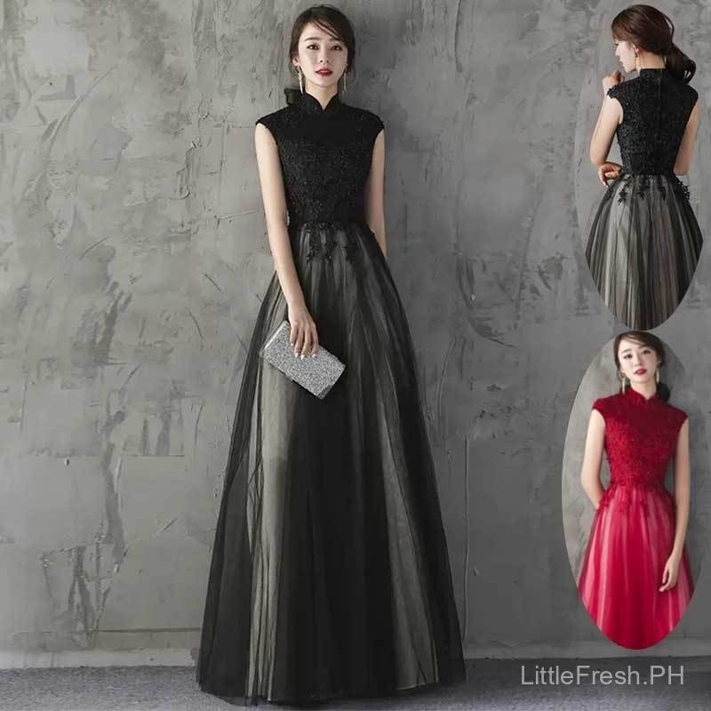 Customize Ladies Black Evening Dress Socialite Party Dignified Evening ...