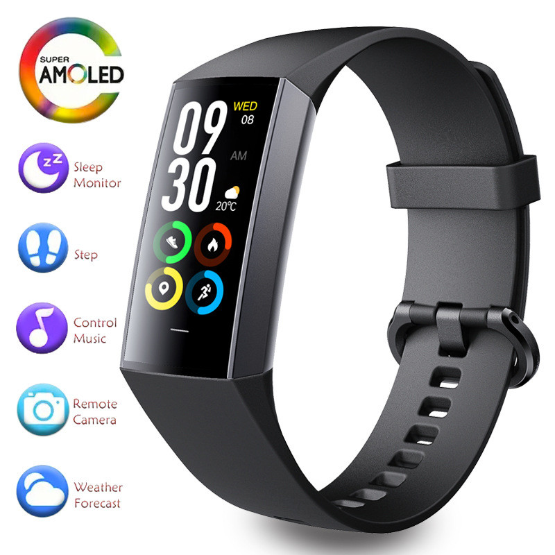 C80 Smart Watch Heart Rate Blood Pressure Blood Oxygen Measurement Body ...
