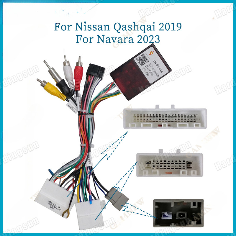 Car 16pin Wiring Harness Adapter Canbus Box Decoder For Nissan Qashqai X-Trail Navara Android ...
