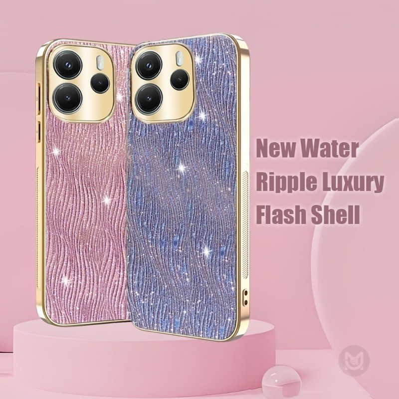 Casing For Xiaomi Redmi 14C Note 14 Pro Plus Plating Glitter Camera ...