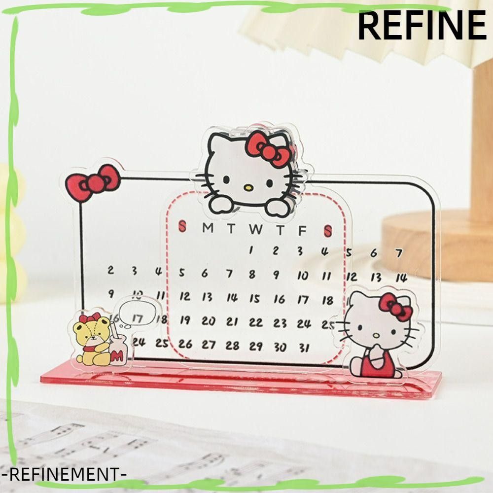 REFINEMENT Time Perpetual Calendar, Reusable Acrylic Desktop Calendar ...