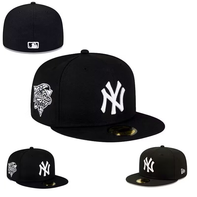 Top Quality Full Cap New York Yankees Fitted Hat Men Women MLB 59FIFTY ...