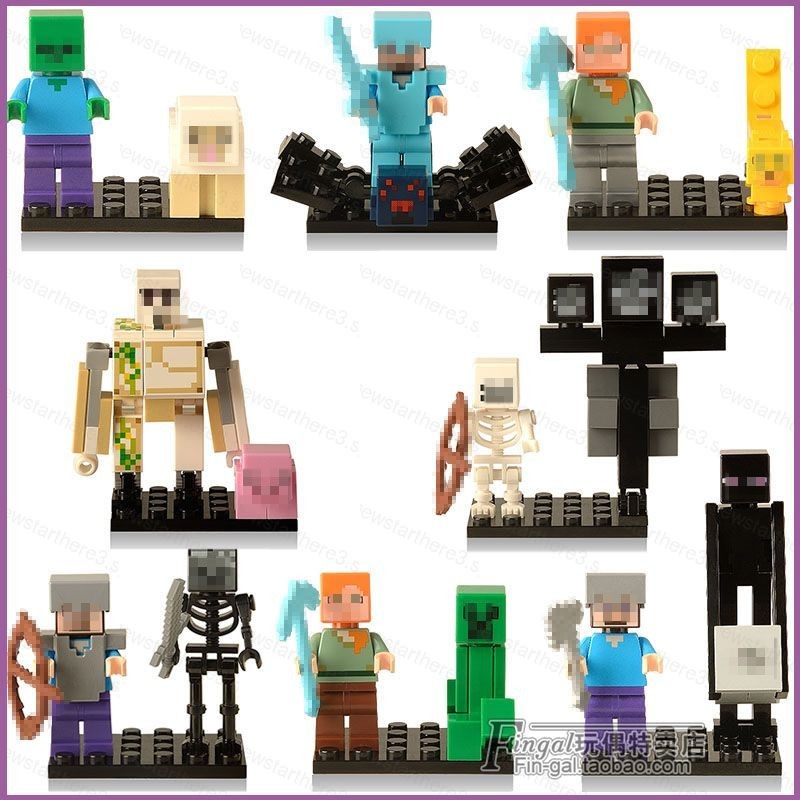 NS3 2in1 Custom LEGO MINECRAFT Mini Figures Story Mode Steve Alex ...