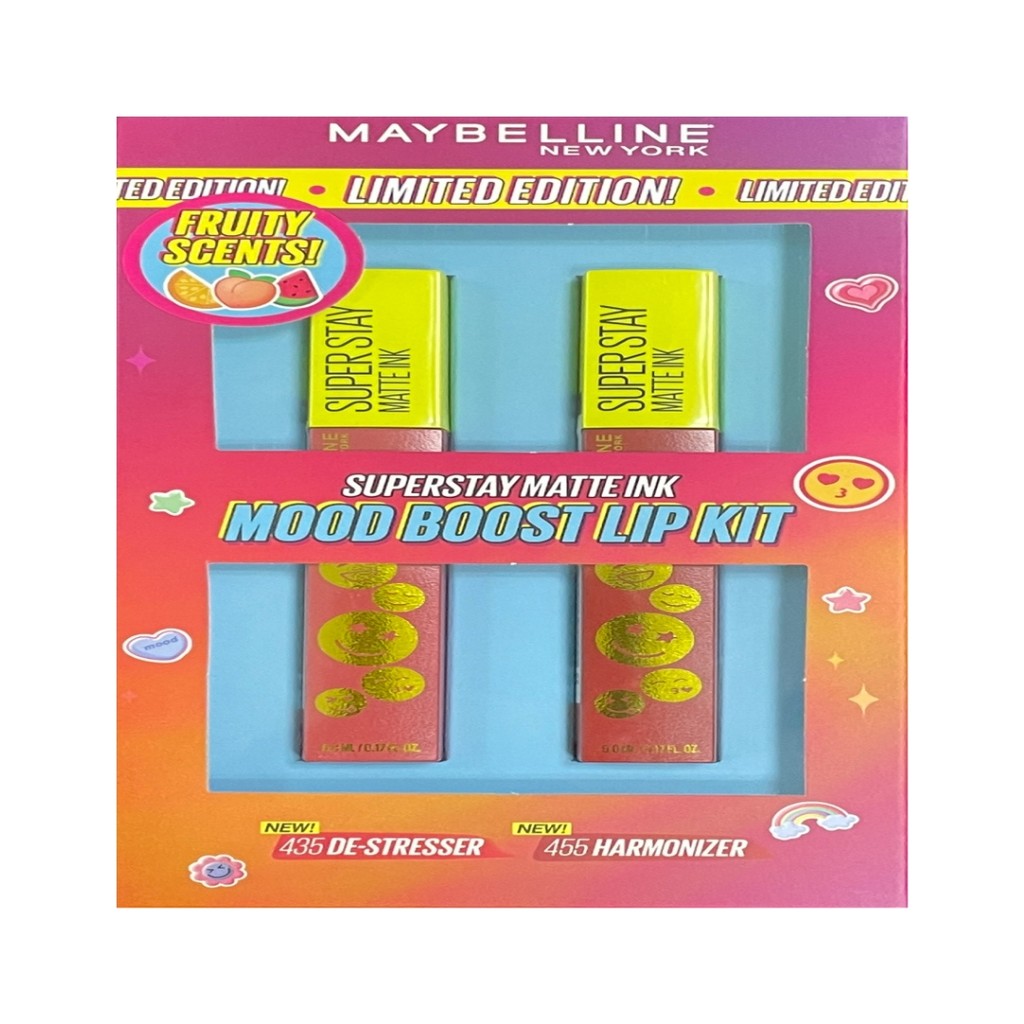 MAYBELLINE Superstay Matte Ink Mood Boost Lip Kit De Stresser And ...